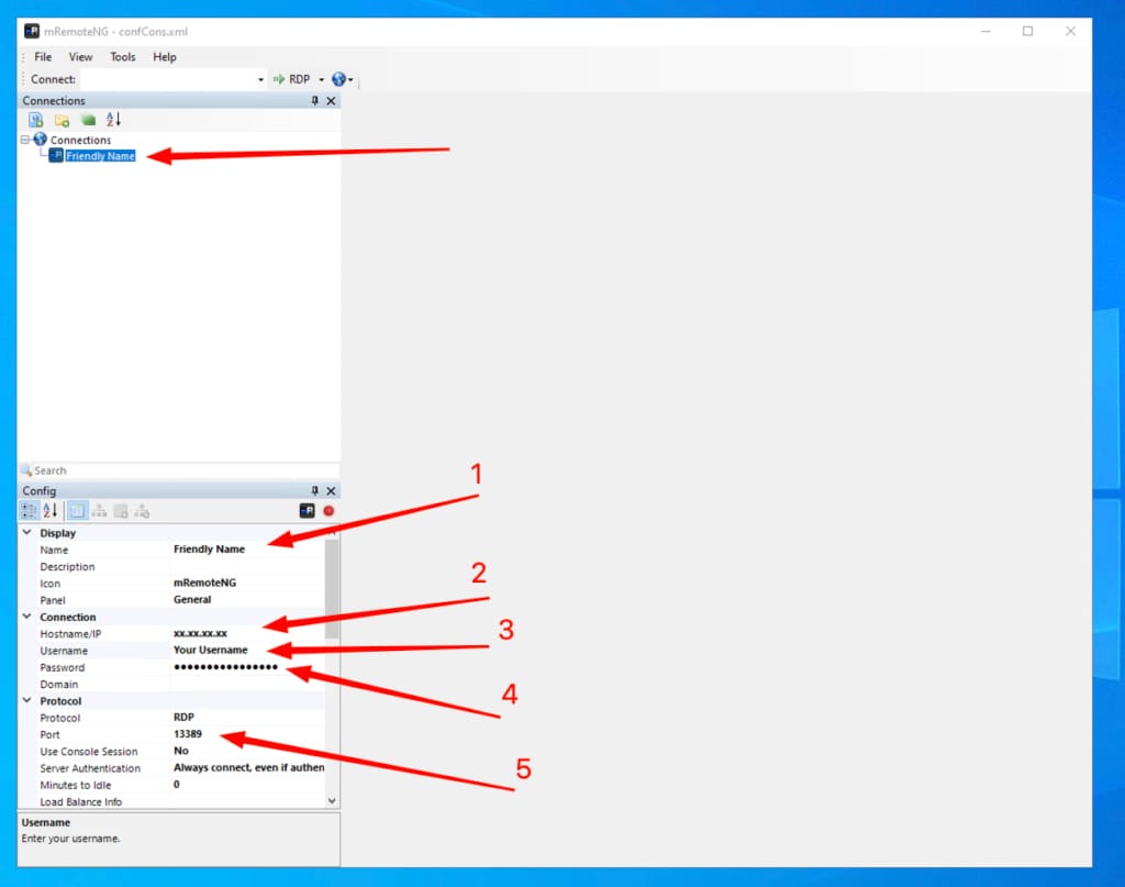 25. How to Connect from Windows using mRemoteNG?